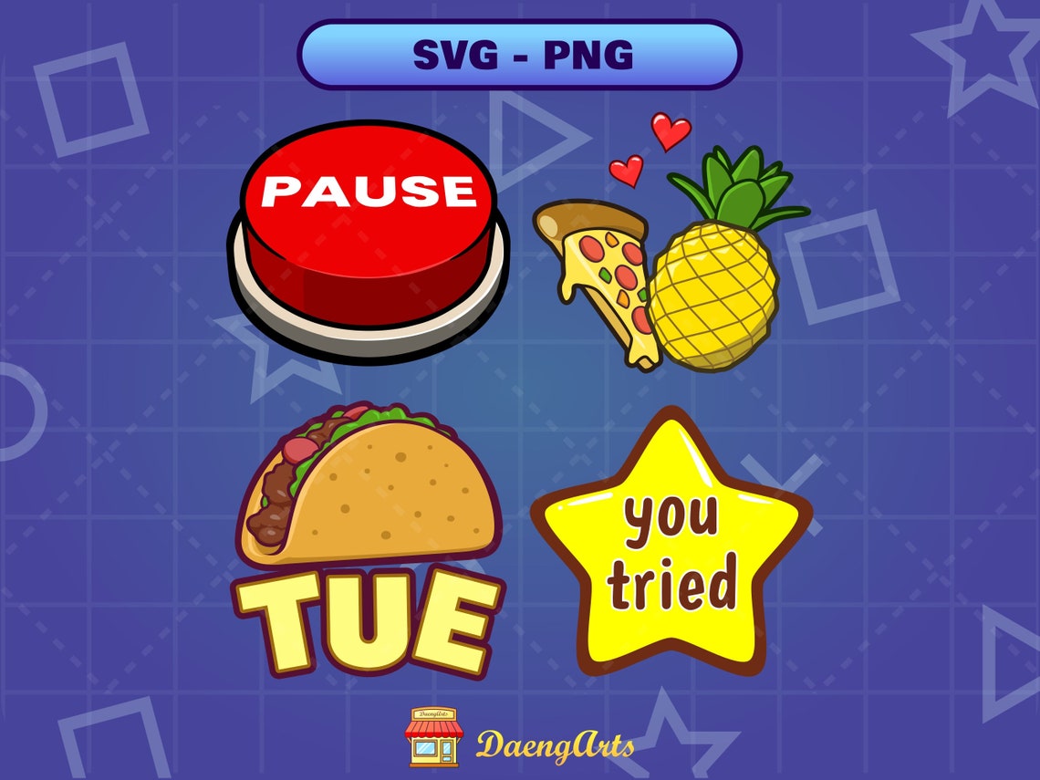 20x SVG Emote PNG Emote Static Emote Twitch Emote Discord Emote - Etsy