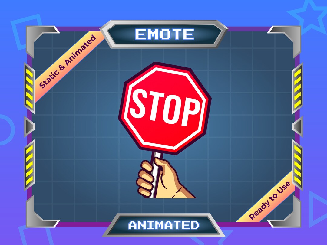 Stop Sign Animated Emote for Twitch/discord Stream (digital Download ...