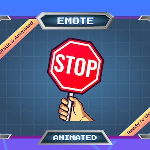 Stop Sign Animated Emote for Twitch/discord Stream (digital Download ...