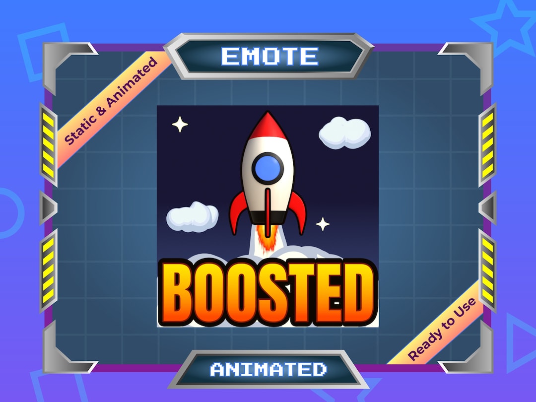Boosted Rocket Animated Emote for Twitch/discord (digital Download) - Etsy