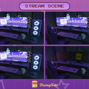 Animated Stream Screens - Offline - Lofi PC Desk Setup - Etsy