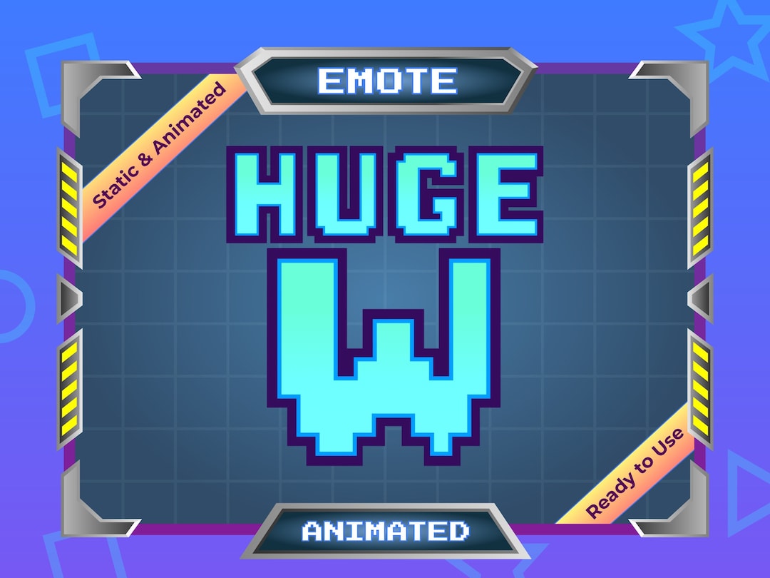 Huge W Pixel Animated Emote for Twitch/discord (digital File) - Etsy