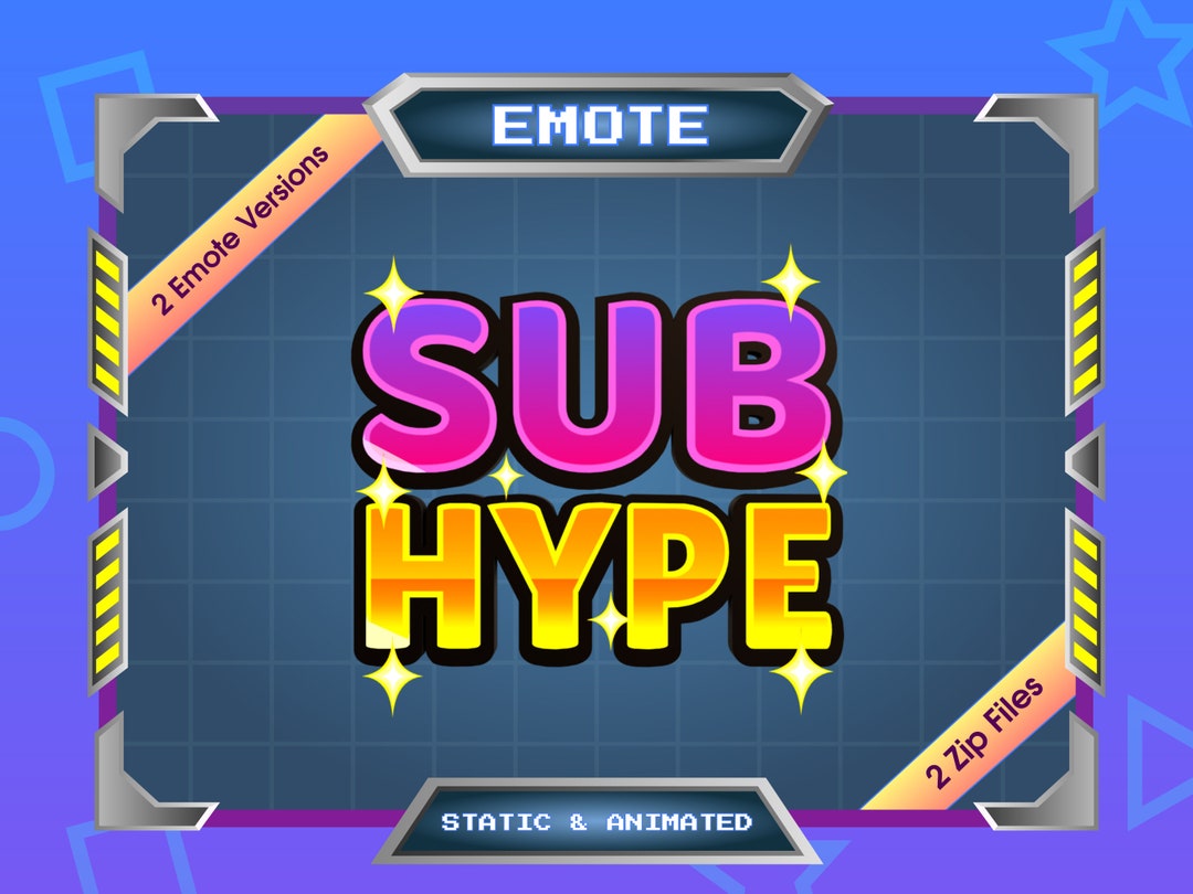 SUB HYPE Animated Emote for Twitch/discord Streamer (digital Download ...