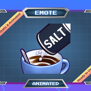 Salt Coffee - Animated Emote - Static Emote - Twitch Emote - Discord ...