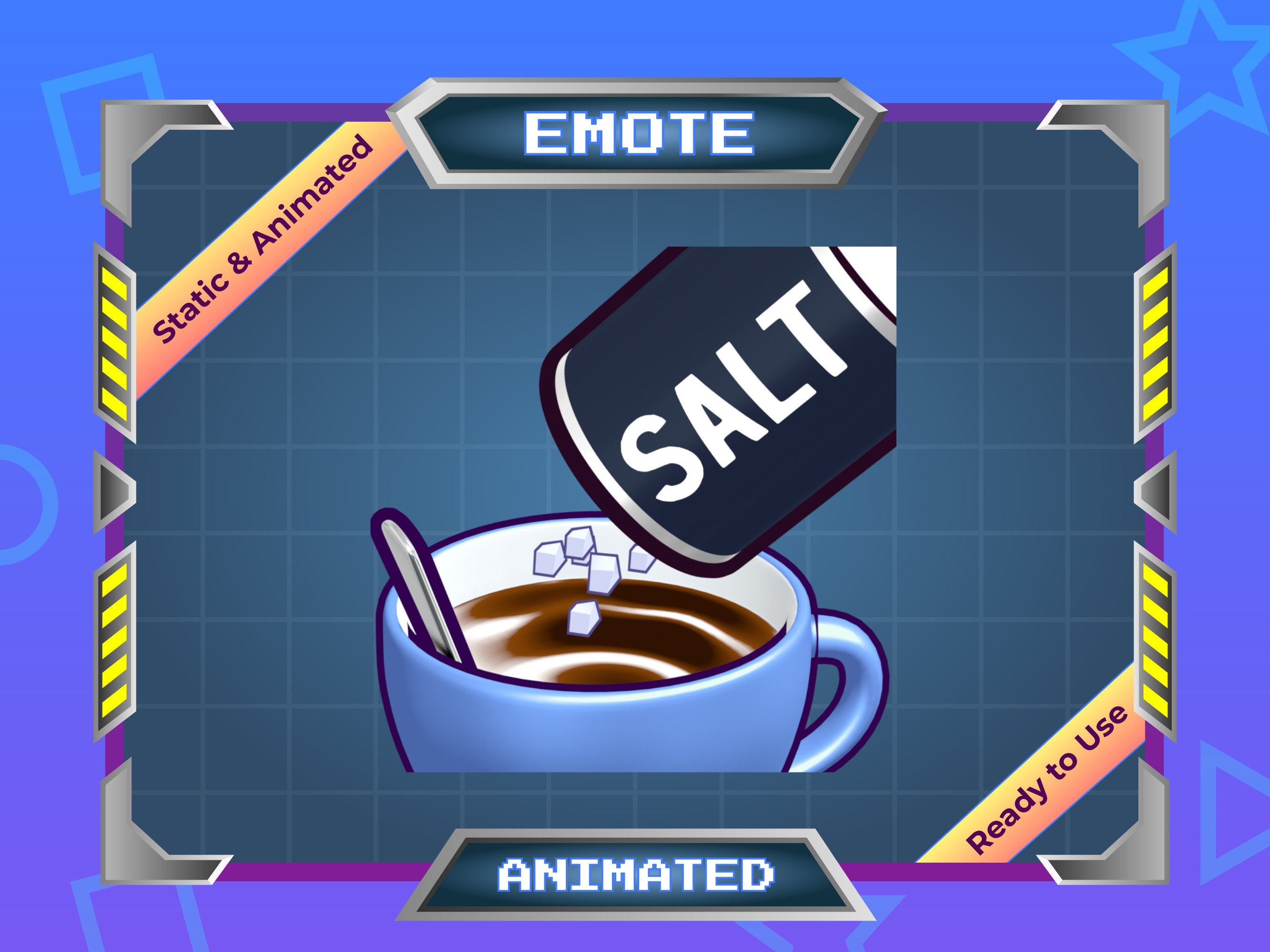 Salt Coffee Animated Emote Static Emote Twitch Emote Discord Emote - Etsy