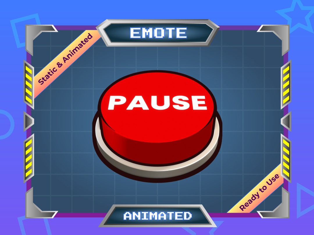 Pause Button Animated Emote for Twitch/discord (digital File) - Etsy