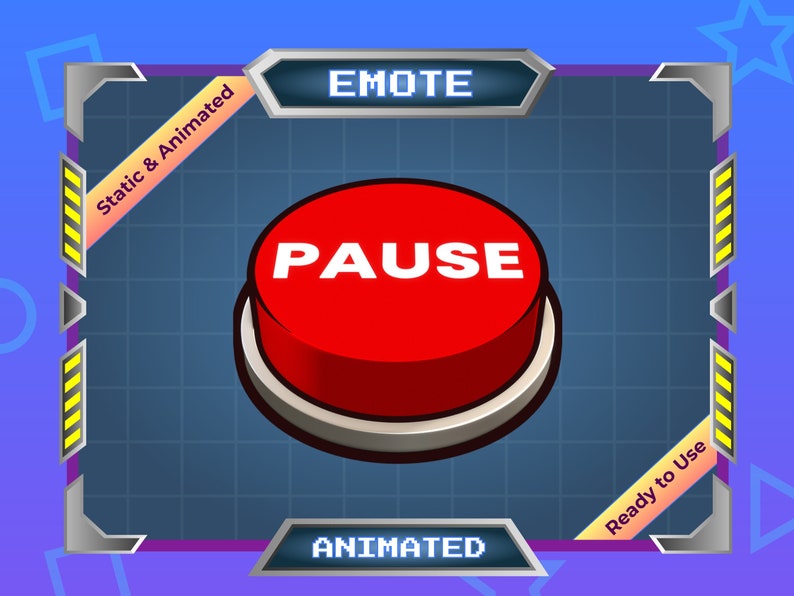 Pause Button Animated Emote for Twitch/discord (digital File) - Etsy