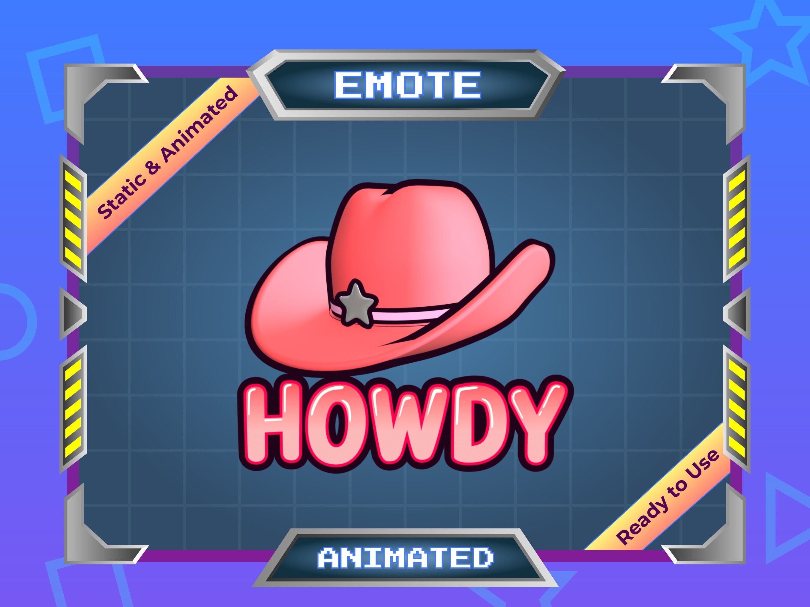 Howdy Pink Hat Animated Emote for Twitch/discord (digital Download) - Etsy
