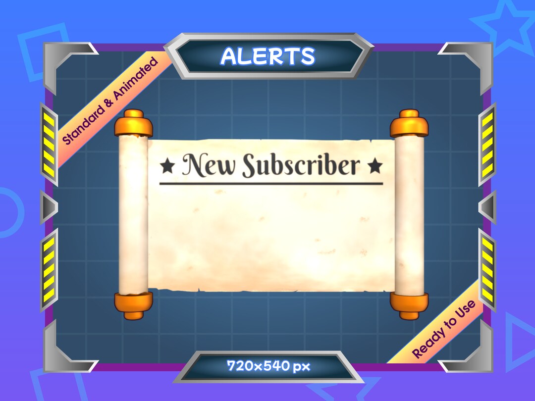 Vintage Scroll Paper Animated Stream Alerts: New Follower/donation ...