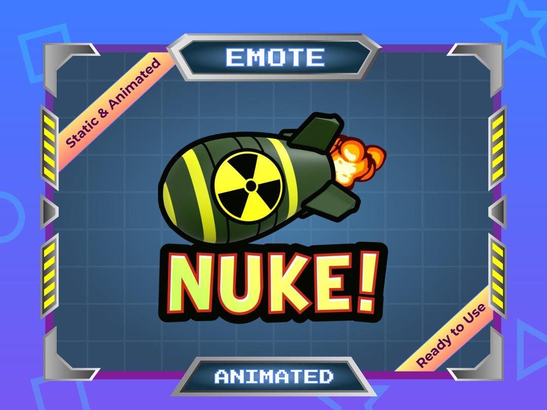 Nuke Bomb Animated Emote for Twitch, Discord, and Kick - Etsy