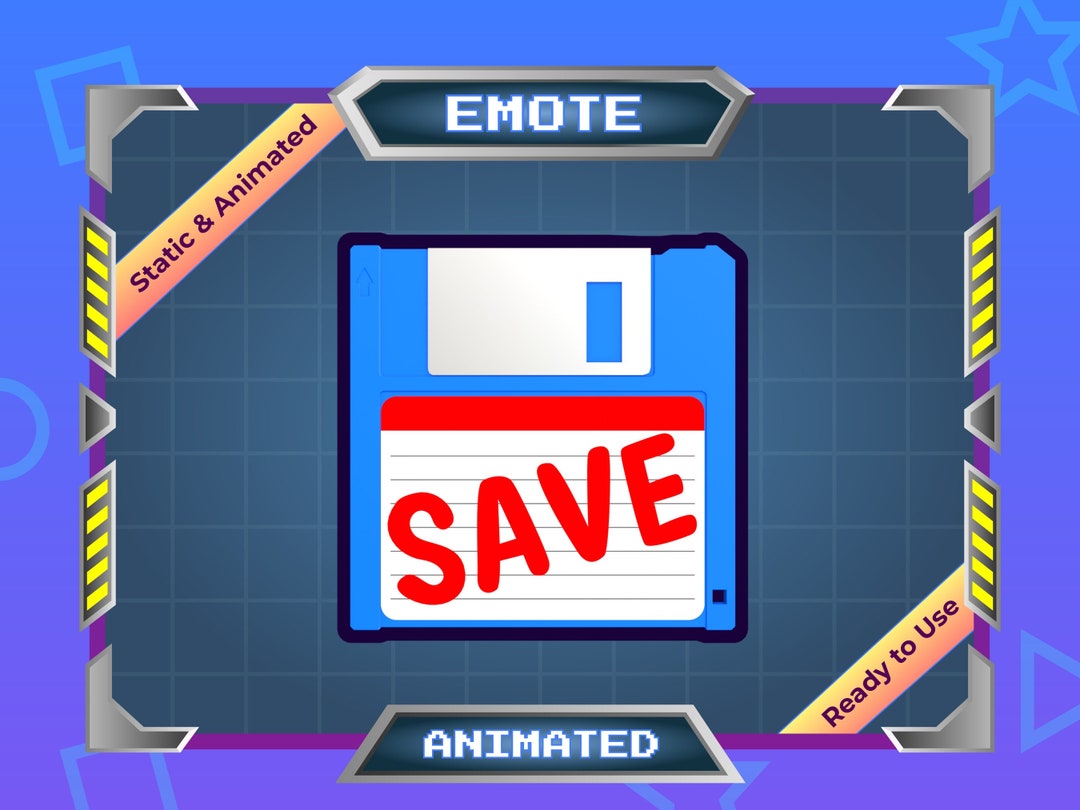 Floppy Disk Save Animated Emote Static Emote Twitch Emote Discord Emote ...