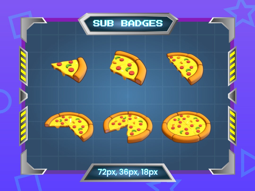 Pizza & Burger Sub Badges for Twitch (digital Download) - Etsy