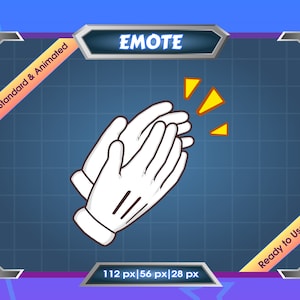 Animated Emote for Streamer Twitch Emote Discord Emote Clapping Hand - Etsy