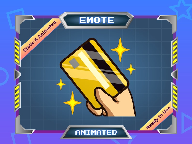 Credit Card Animated Emote for Twitch, Discord, Kick (digital File) - Etsy