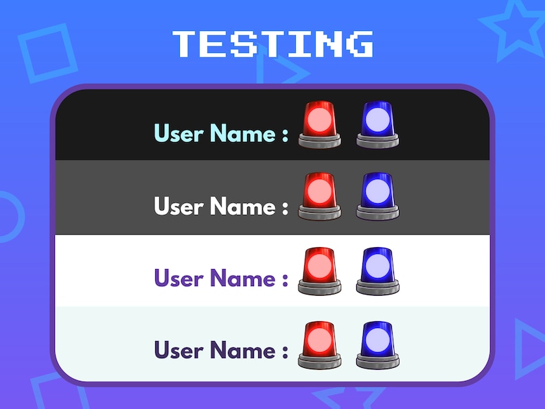 Rotating Light/siren (red & Blue) Animated Emote for Twitch/discord ...