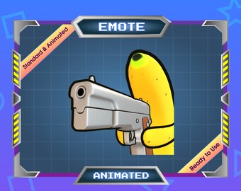 Animated Banana Gun Emote Twitch Emote Youtube Emote Discord Emote ...