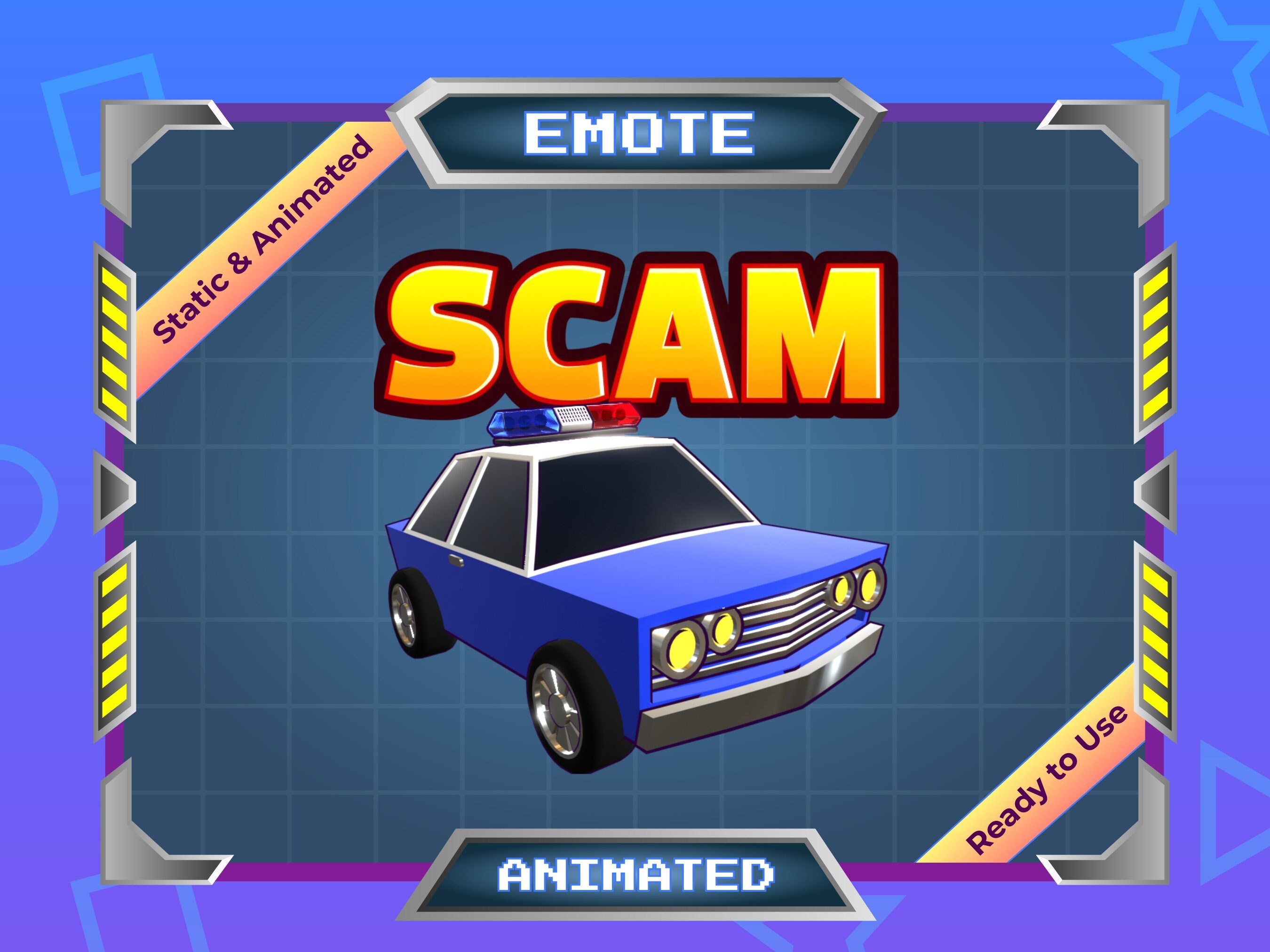 Scam Police - Animated Emote - Static Emote - Twitch Emote - Discord ...