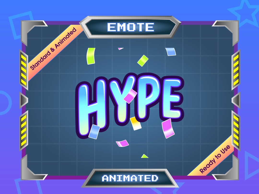 Animated Emote - Twitch Emote - Discord Emote - Hype Confetti - Etsy