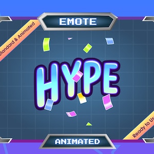 Hype Confetti Animated Emote for Twitch/discord (digital Download) - Etsy