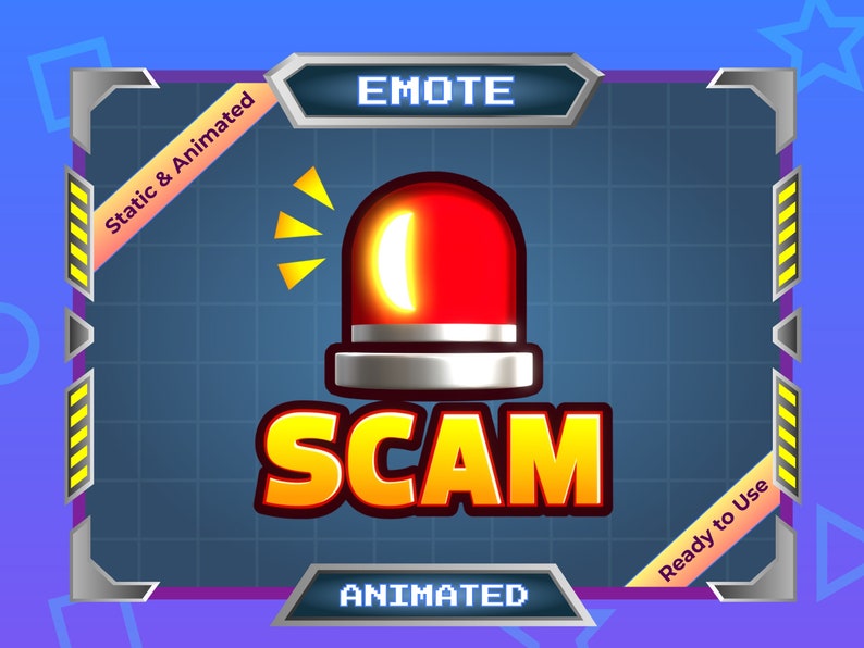 SCAM Alert Animated Emote for Twitch/discord (digital Download) - Etsy