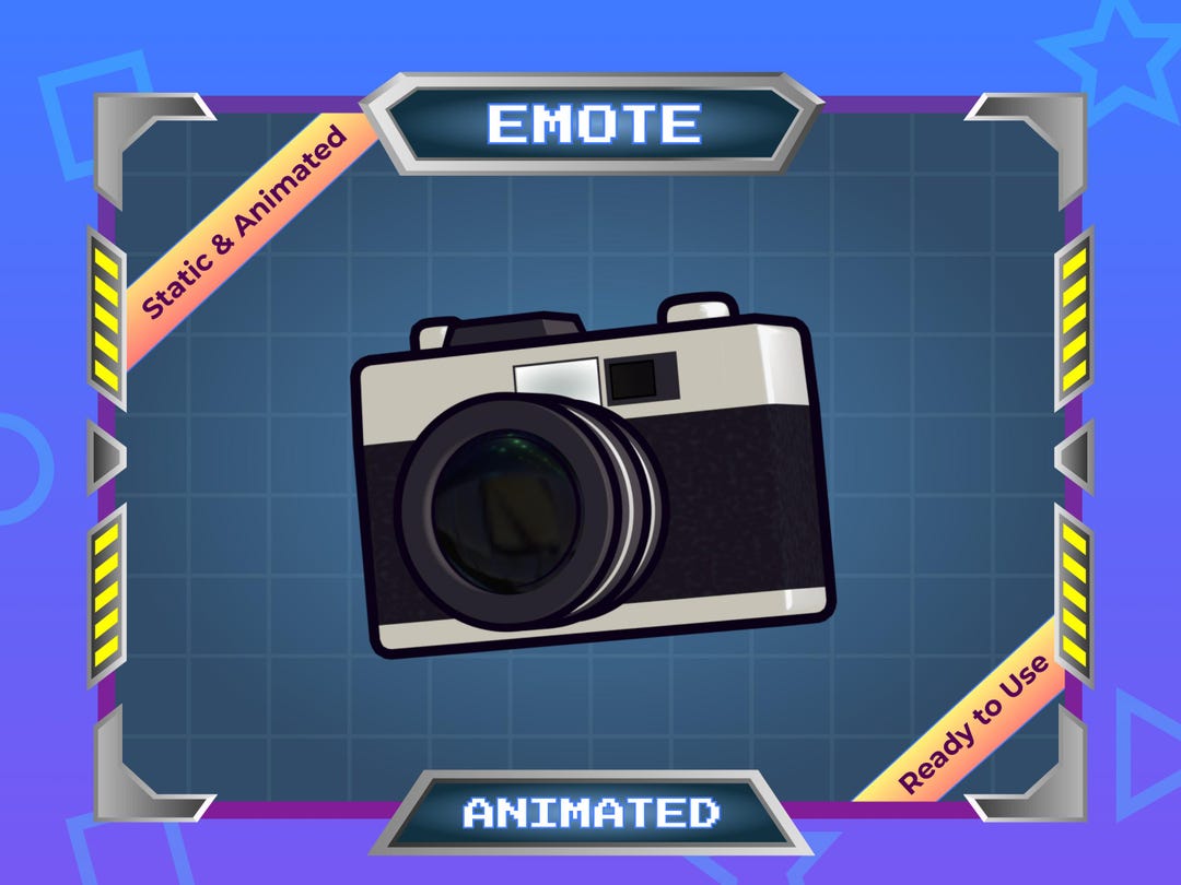 Camera Capture - Animated Emote - Twitch Emote - Discord Emote - Etsy