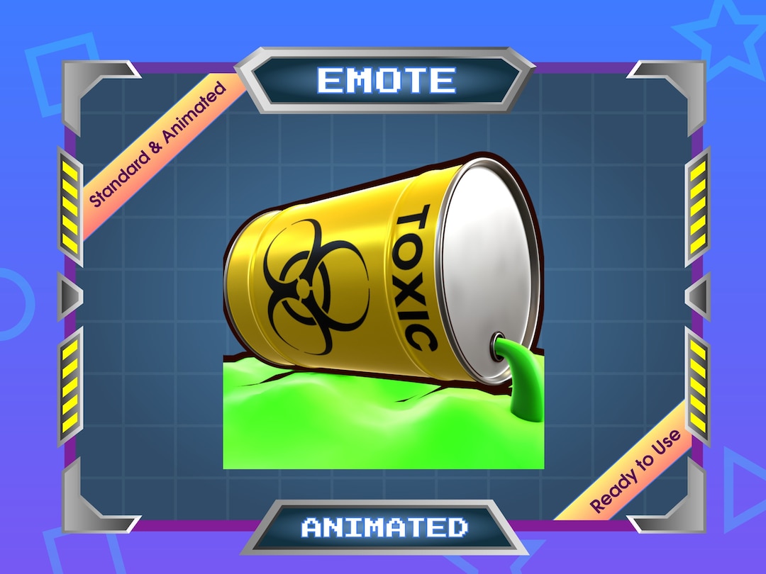 Animated Emote - Twitch Emote - Discord Emote - Toxic Barrel - Spilled ...