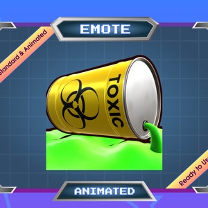 Animated Emote - Twitch Emote - Discord Emote - Toxic Barrel - Spilled ...