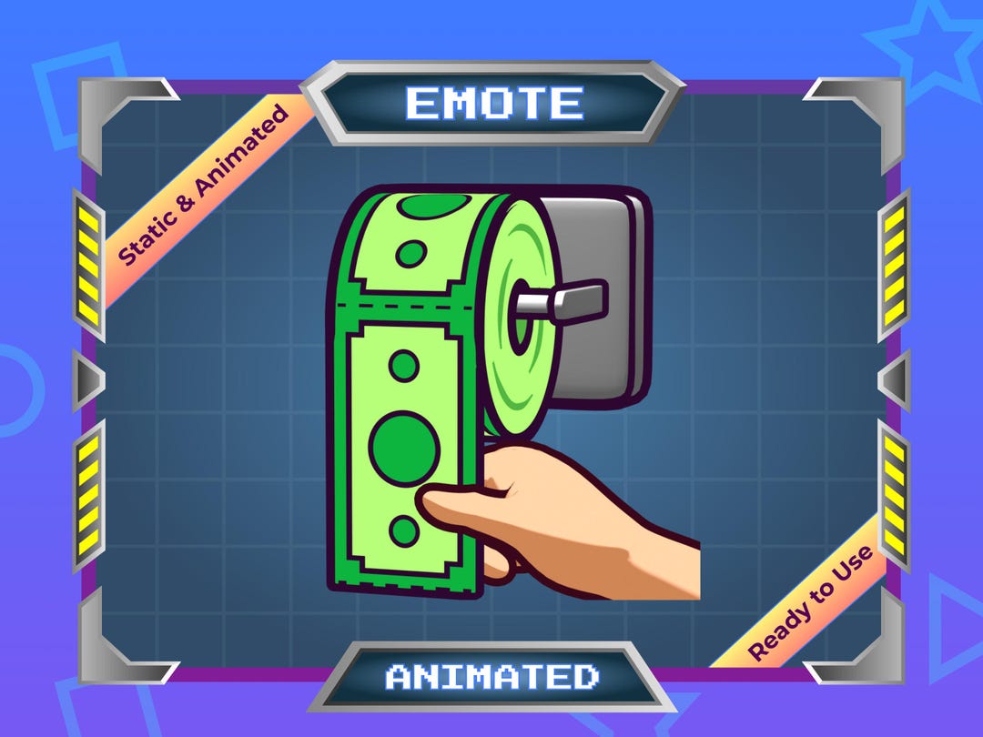Money Toilet Paper Animated Emote for Twitch, Discord, and Kick - Etsy