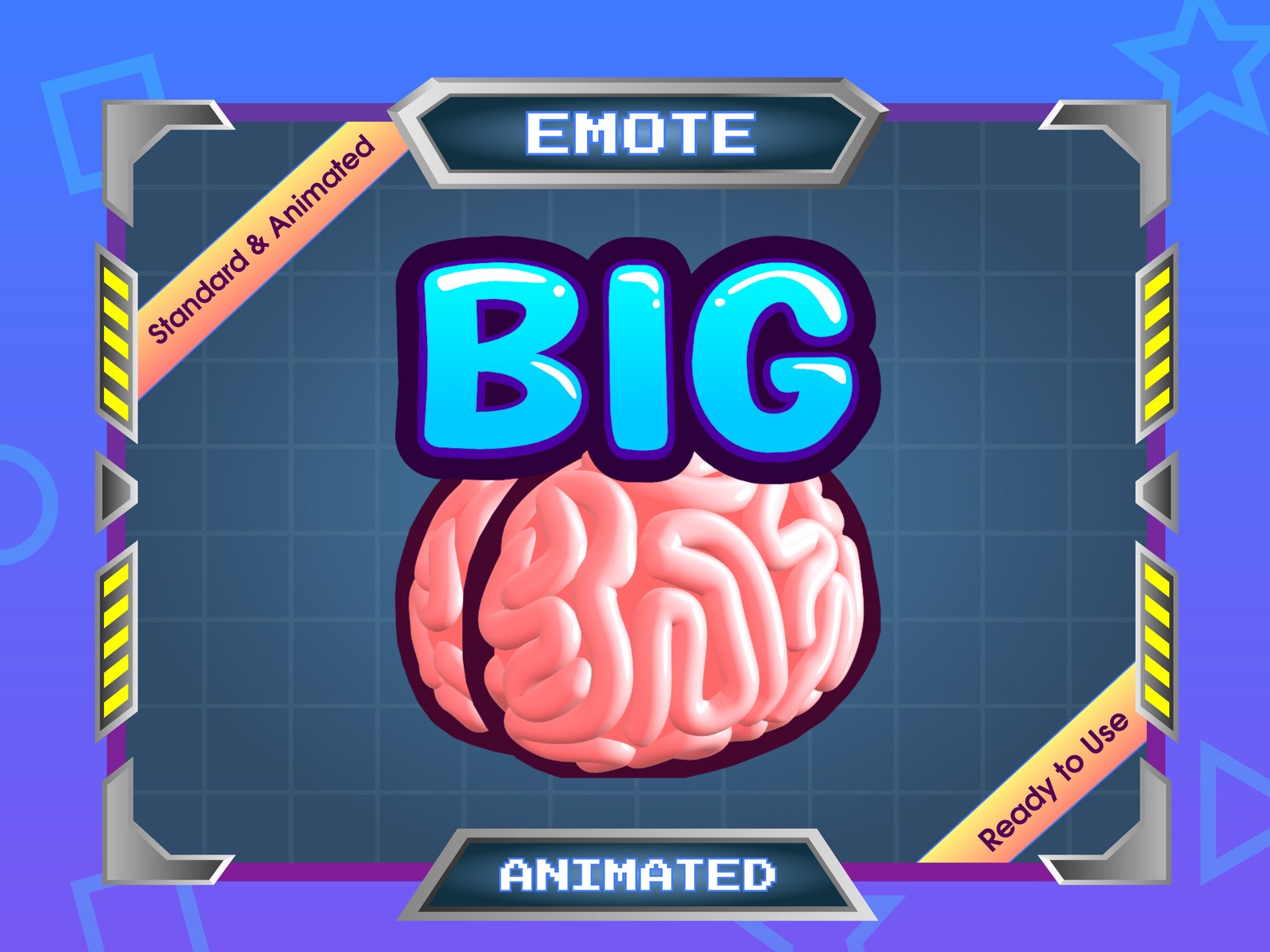 Animated Emote for Streamer Twitch Emote Discord Emote Big Brain - Etsy
