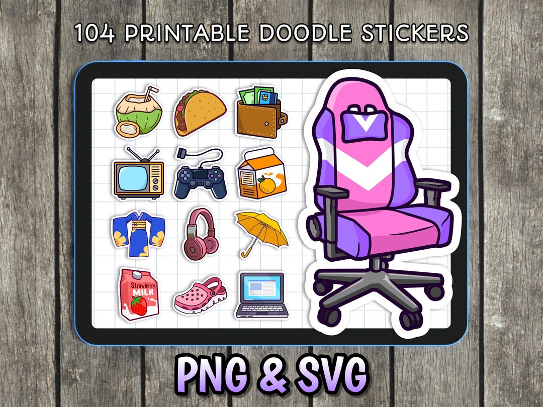 104 Printable Stickers - SVG and PNG (digital Download) - Etsy
