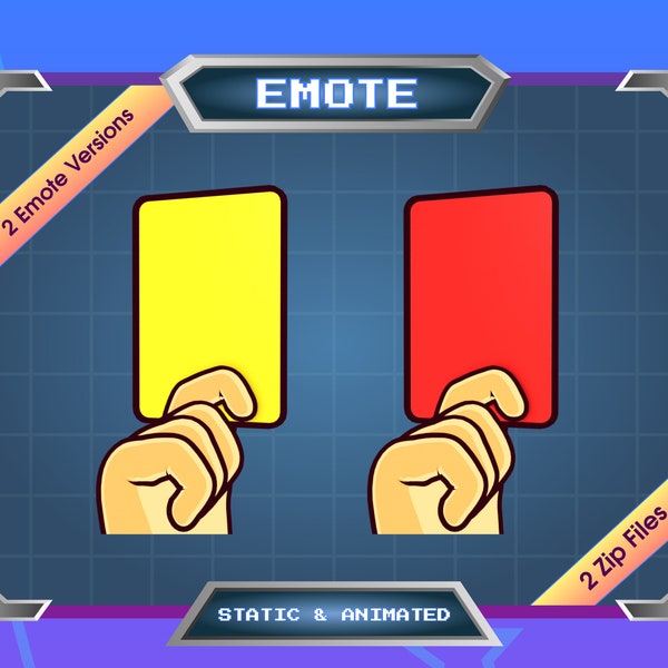 Yellow Card Twitch Emote - Etsy