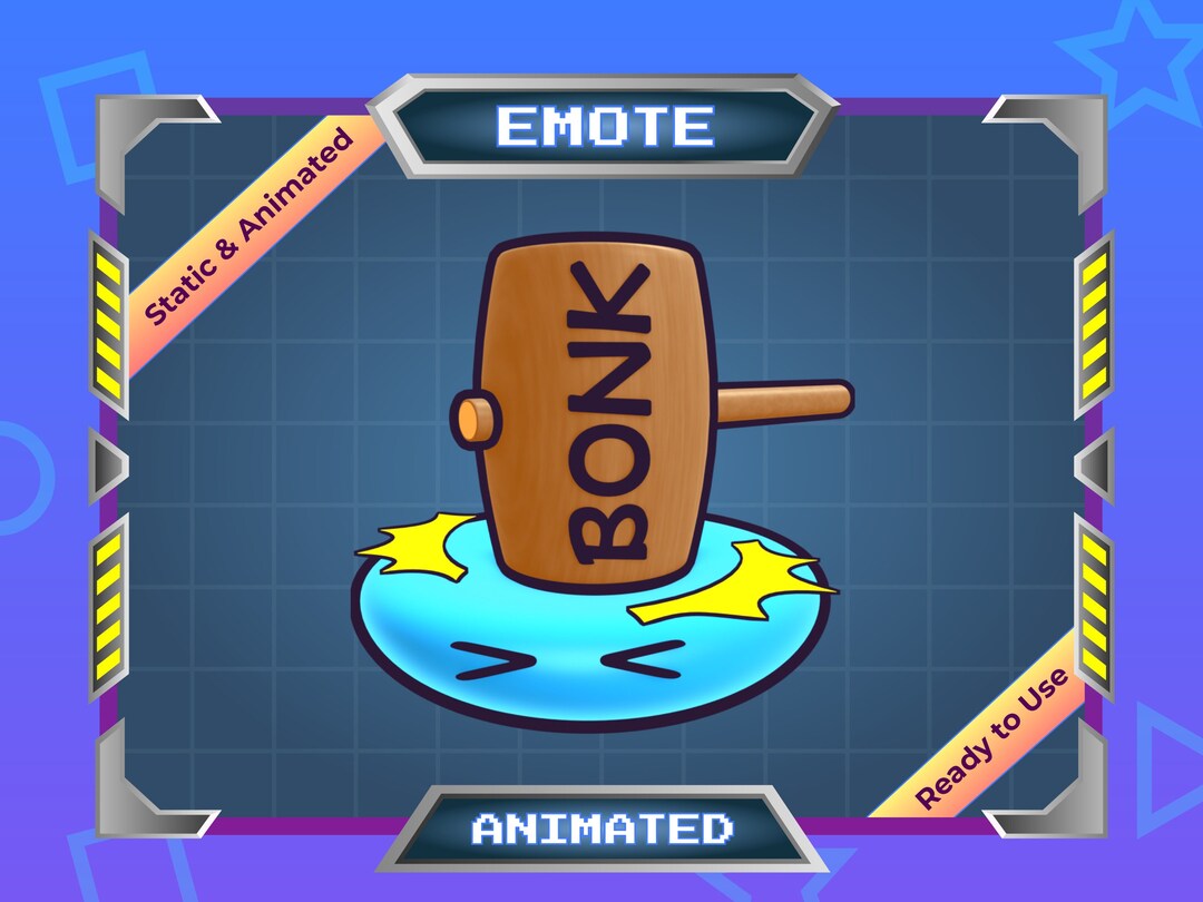Bonk Hammer Blue Slime Animated Emote for Twitch/discord (digital File ...