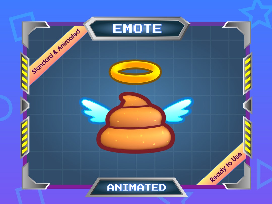 Animated Emote for Streamer Twitch Emote Discord Emote Flying Poop ...