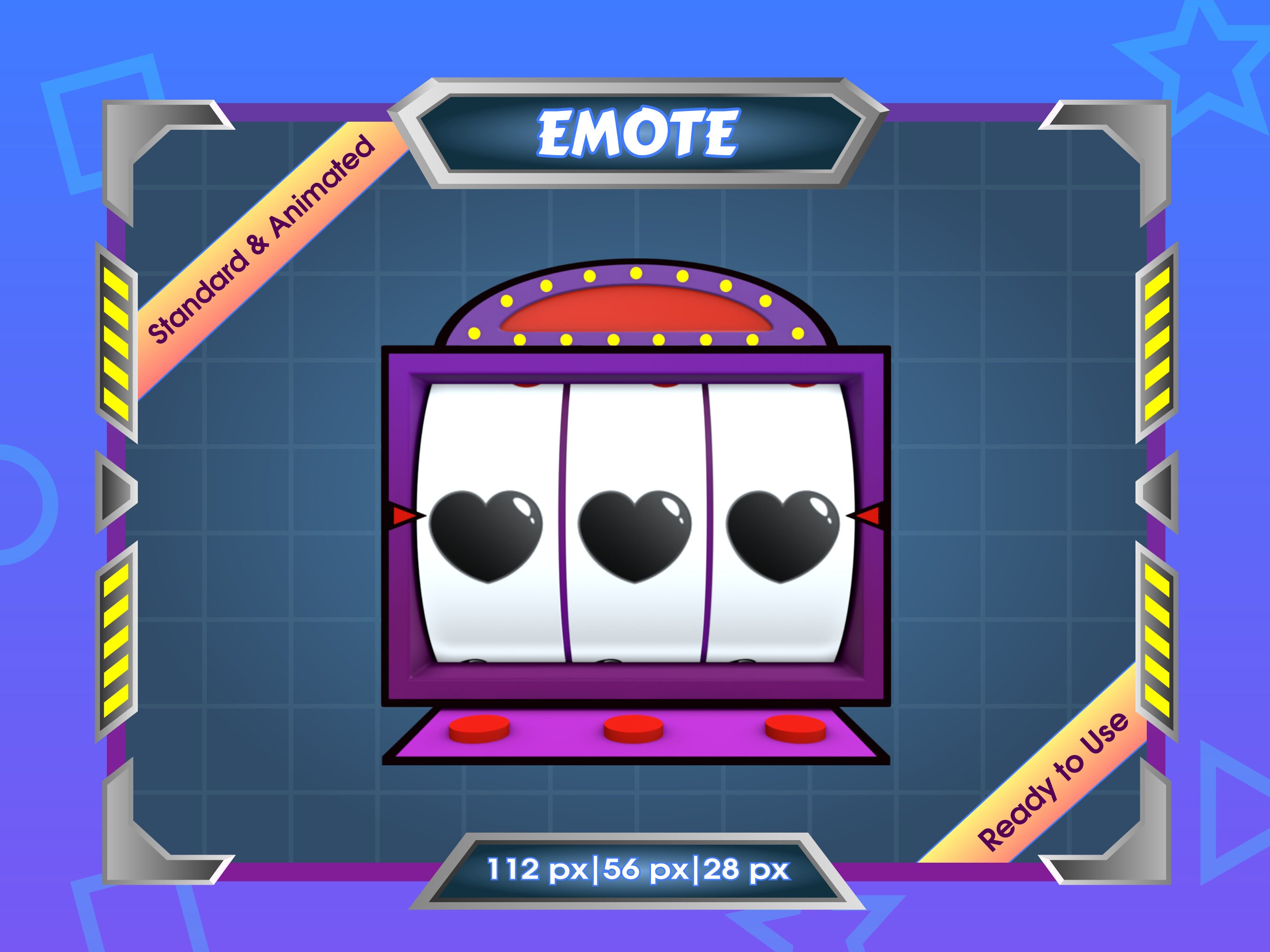 Black Heart Slot Machine Animated Emote for Twitch/discord Streamer ...