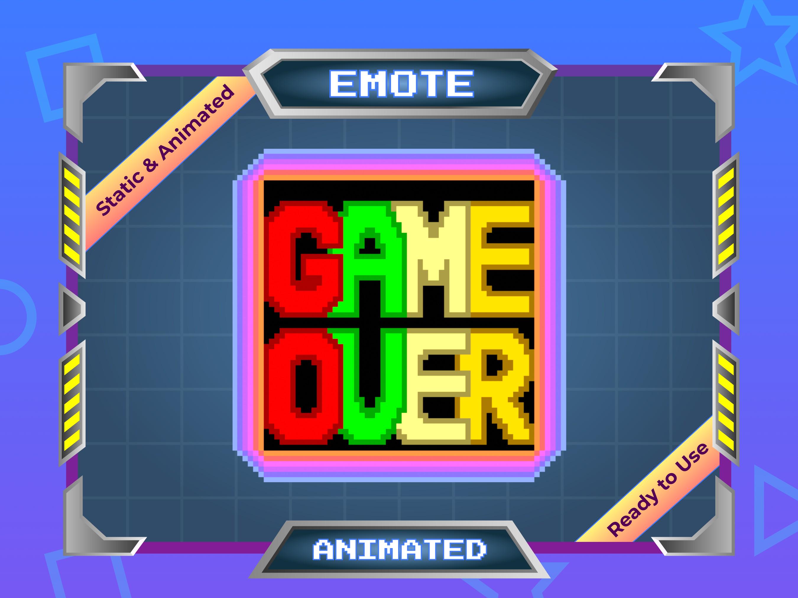 Game Over Pixel Animated Emote for Twitch and Discord - Etsy