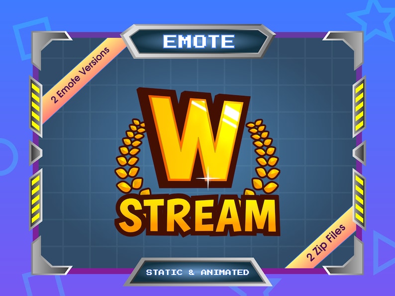 Golden W Stream Animated Emote for Twitch/discord (digital File) - Etsy