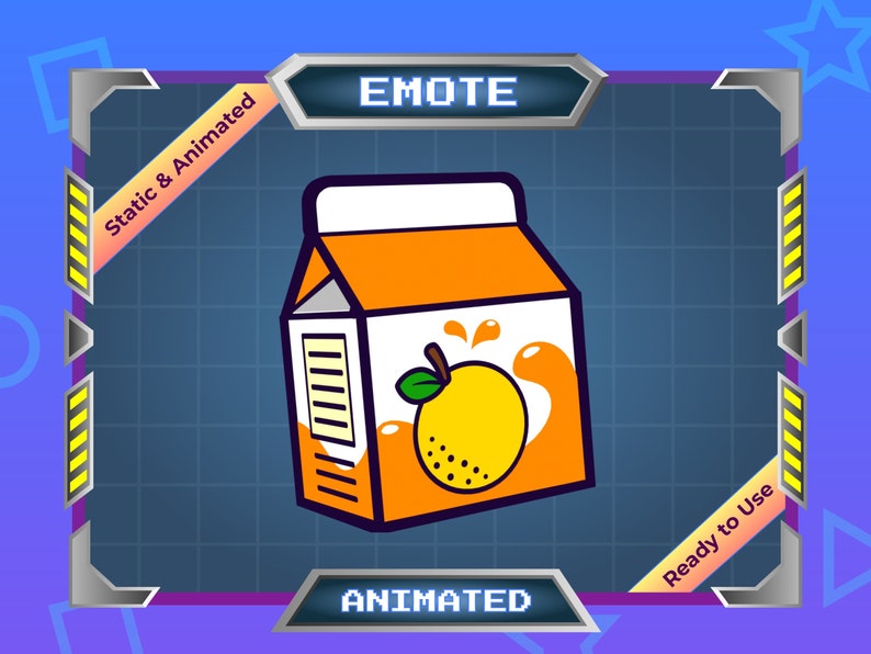 Orange Juice Animated Emote Static Emote Twitch Emote Discord Emote - Etsy