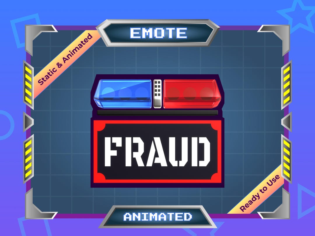 Fraud Alert Animated Emote for Twitch and Discord - Etsy