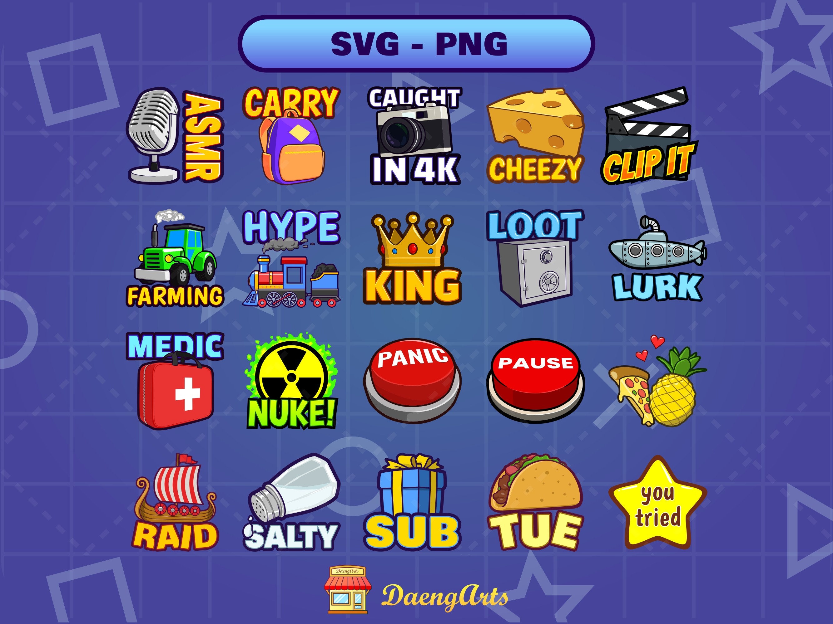 20x SVG Emote - PNG Emote - Static Emote - Twitch Emote - Discord Emote ...