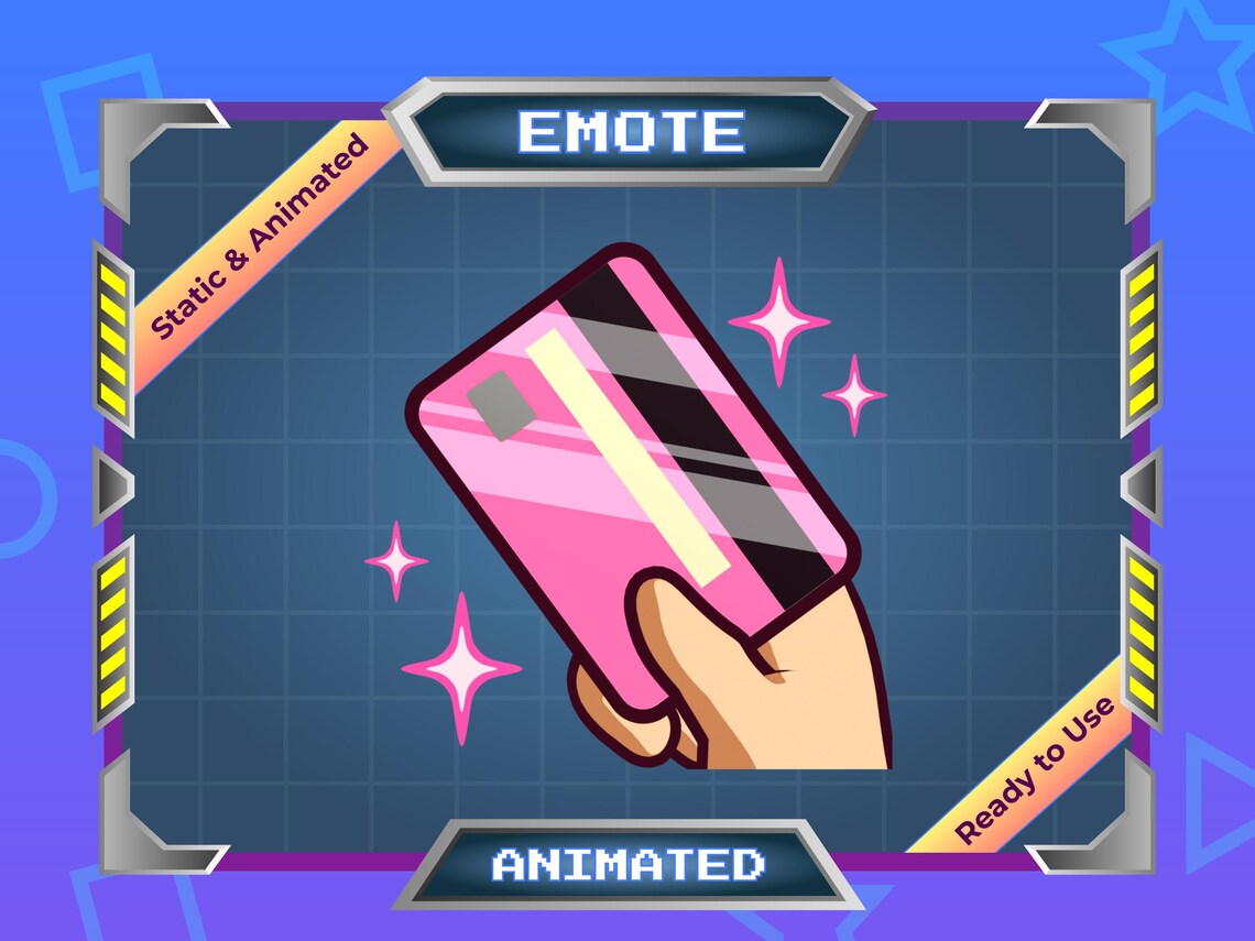 Pink Credit Card Animated Emote for Twitch, Discord, and Kick - Etsy