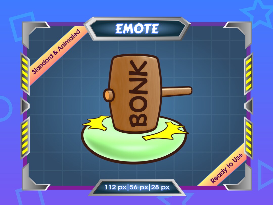 BONK Hammer Green Mochi Animated Emote for Twitch/discord (digital File ...