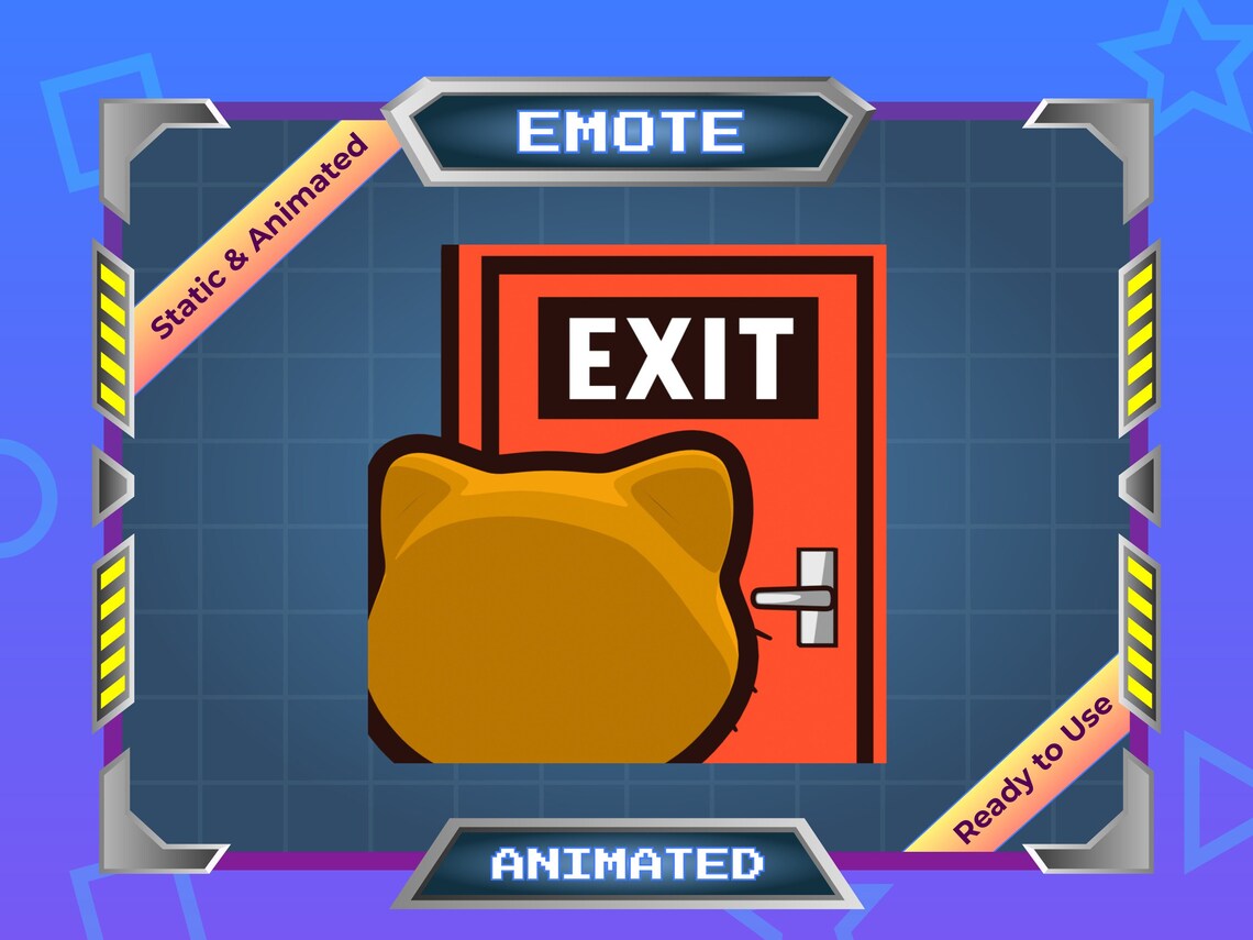 Animated Emote Static Emote Twitch Emote Discord Emote Cat Leave - Etsy