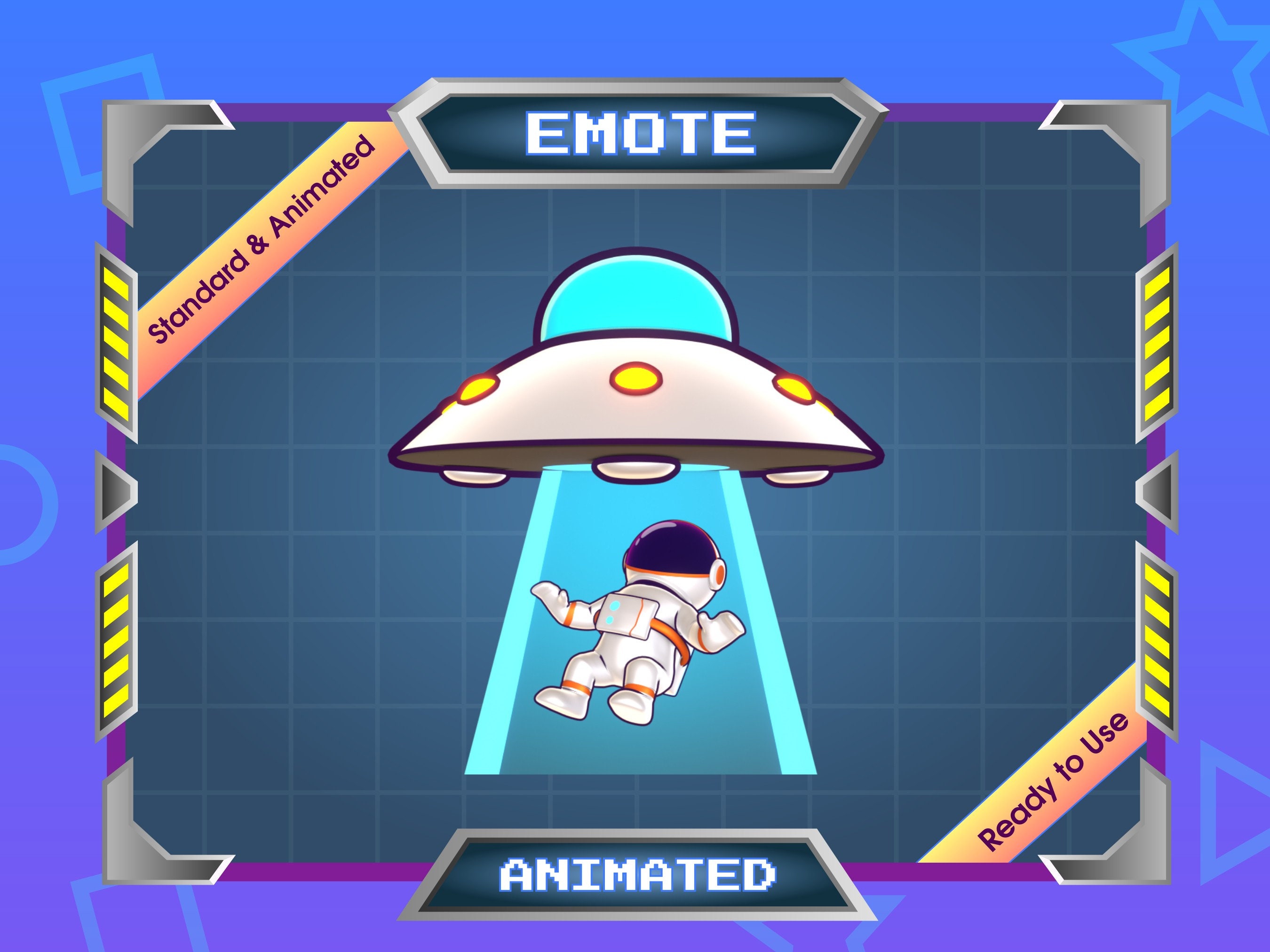 Animated Emote Twitch Emote Discord Emote Astronaut UFO - Etsy