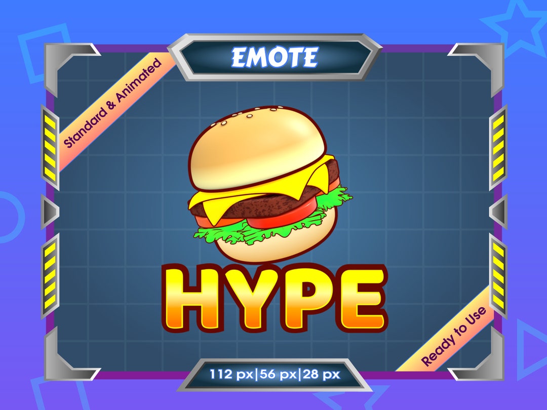 HYPE Burger Animated Emote for Twitch/discord (digital File) - Etsy