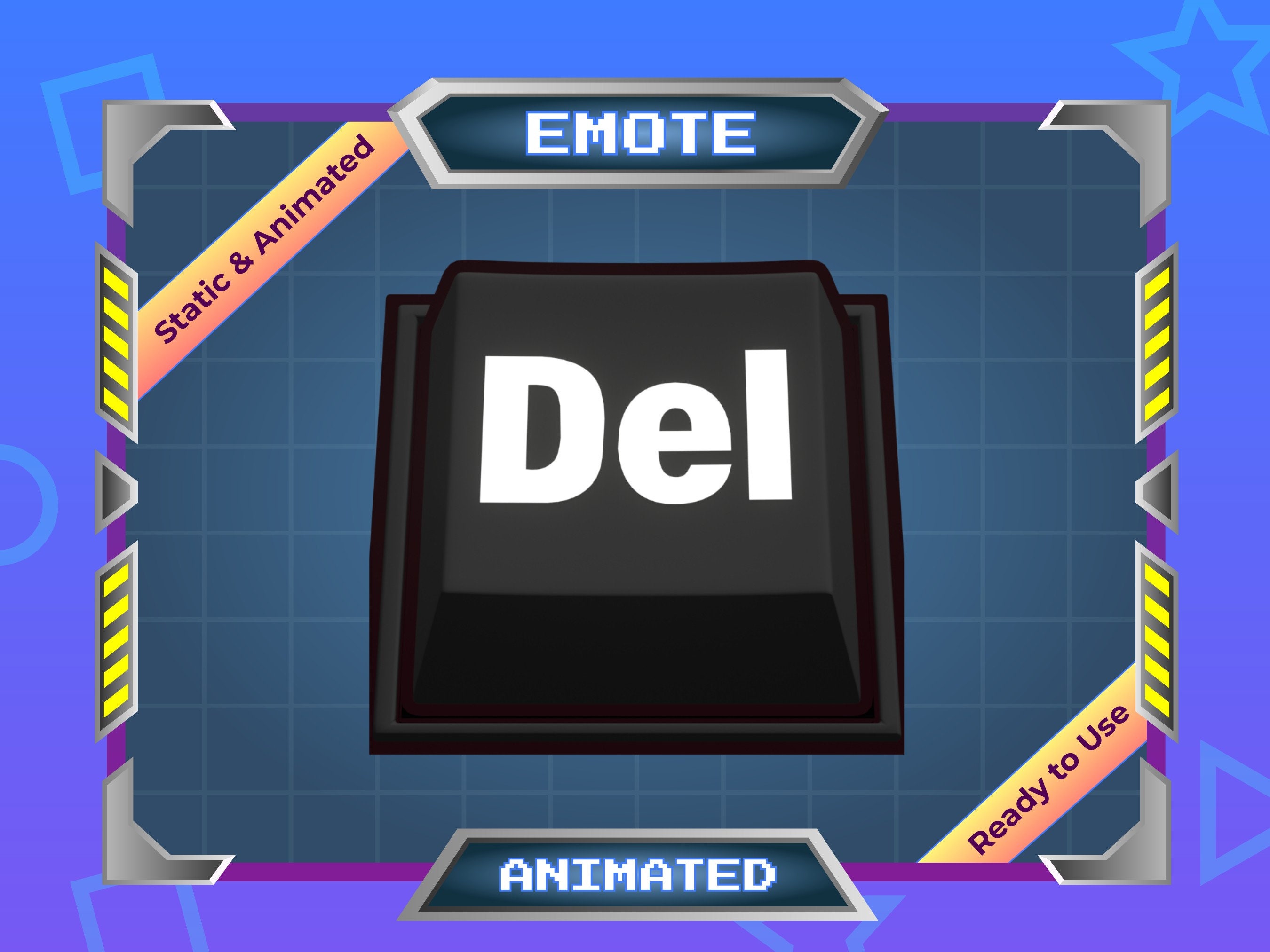 Del Key Emote Animated Emote Static Emote Twitch Emote Discord Emote - Etsy