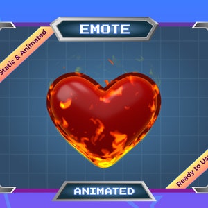 Burning Heart Animated Emote for Twitch/discord (digital File) - Etsy