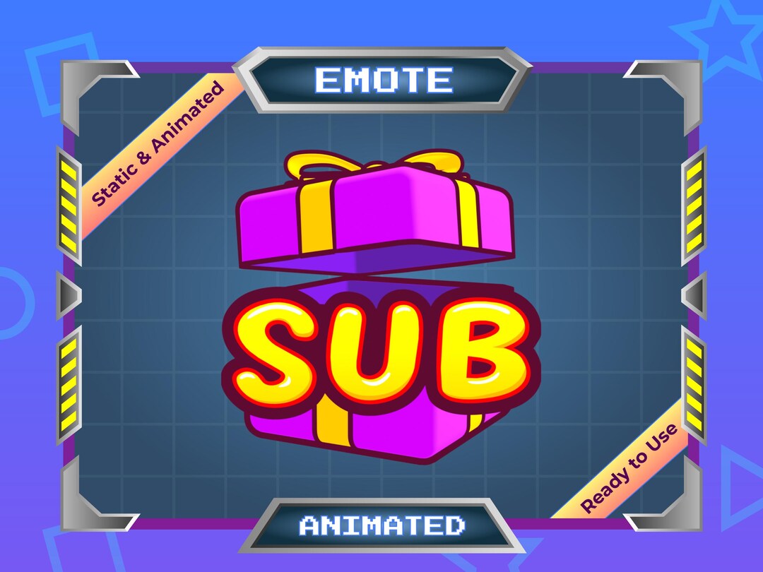 Sub Box - Animated Emote - Twitch Emote - Discord Emote - Etsy