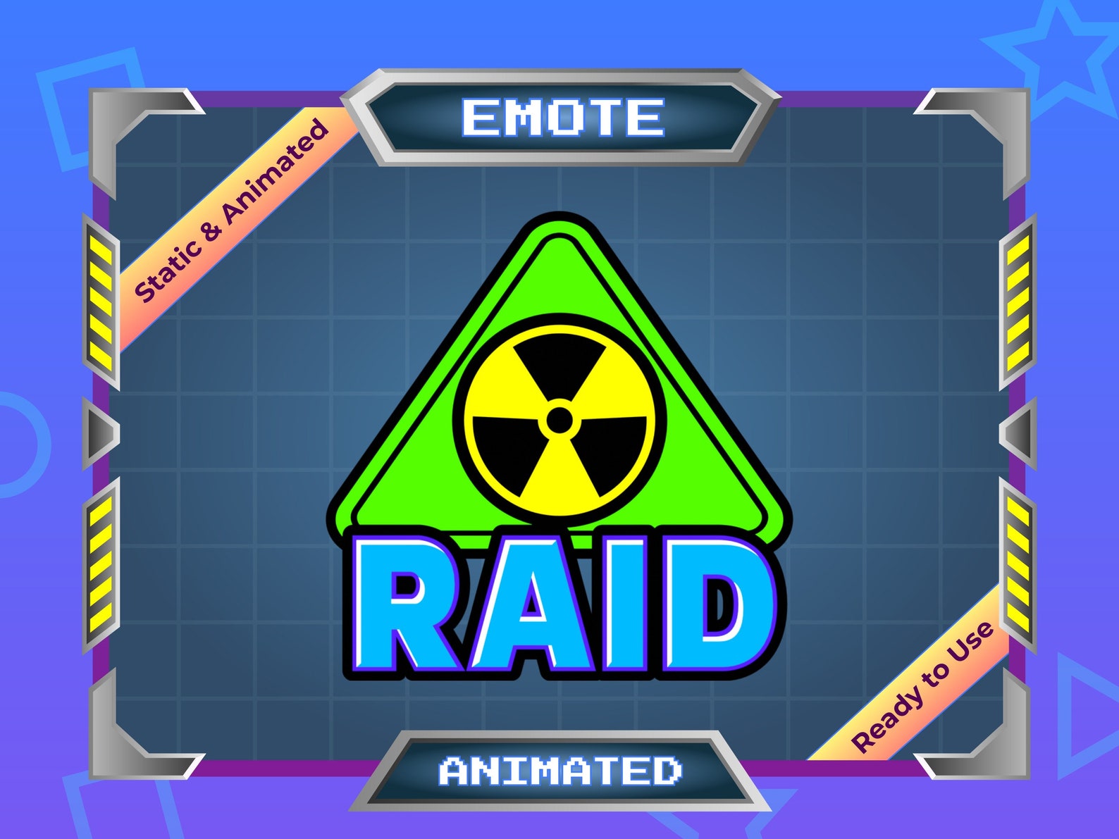 Raid Warning Animated Emote Static Emote Twitch Emote Discord Emote - Etsy
