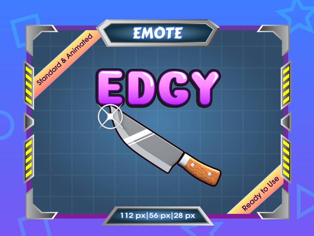 Edgy Knife Animated Emote Twitch/discord Streamer (digital Download) - Etsy