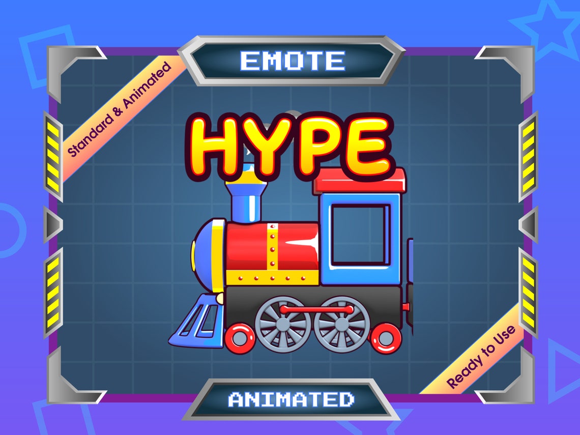 Animated Emote Animated Alert Twitch Emote Discord Emote HYPE Train - Etsy